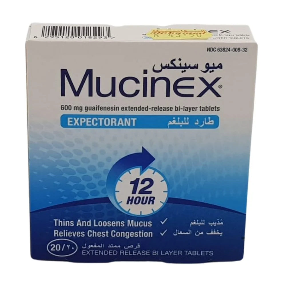 Buy Mucinex Expectorant Tablet 20's – Lubeni pharmacy